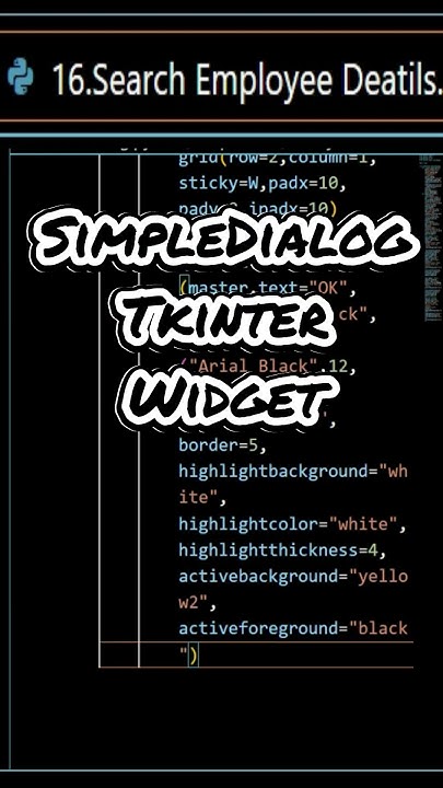 16 Search Employee Details👌 Python Tkinter Coding Python Shorts