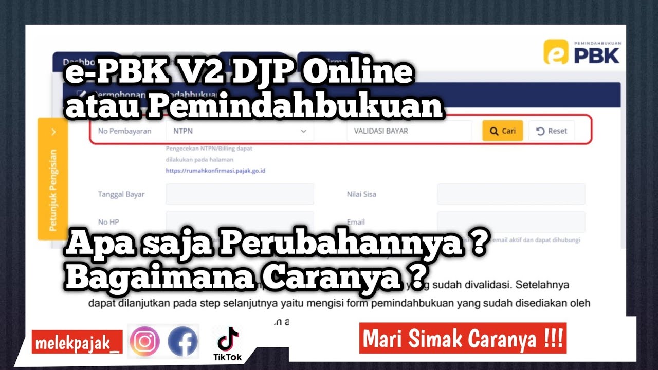 Cara ajukan PBK Online Versi 2 terbaru di DJP Online - YouTube