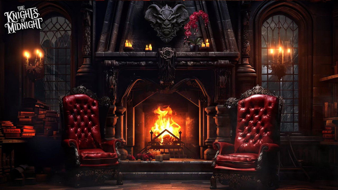 ASMR Gothic Castle 🔥 Crackling Fire and Gentle Rain Sounds 🌧️ - YouTube