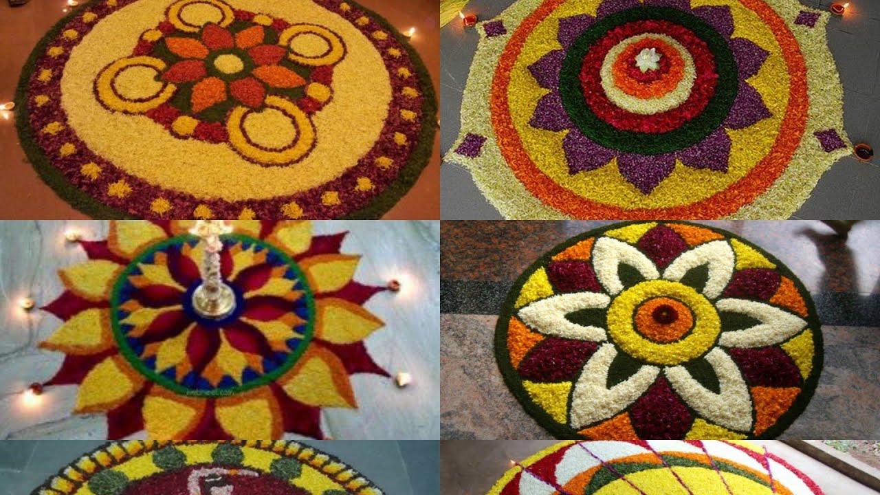 15 Most Beautiful Pookalam Designs for Onam Festival| Onam Pookalam ...