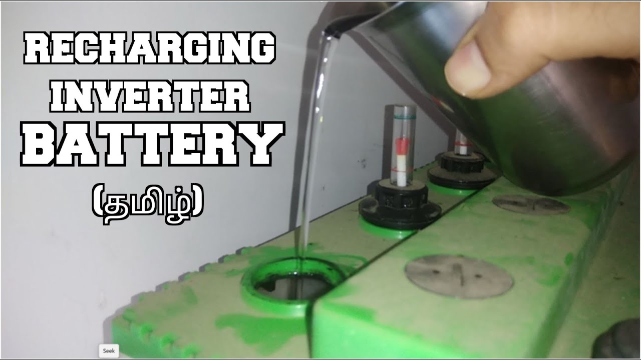 How to Recharge Inverter Battery with Distilled water ? | Tamil ...
