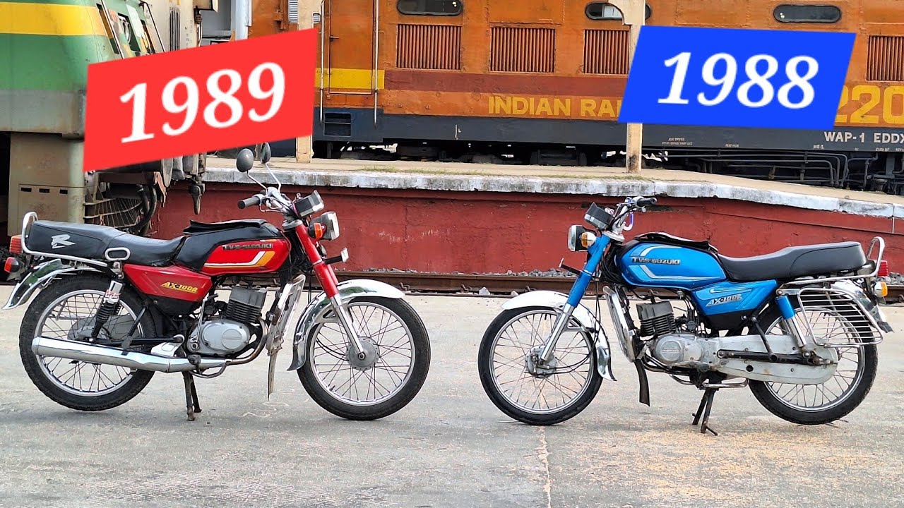 TVS SUZUKI AX 100R 1988 vs 1989 - YouTube