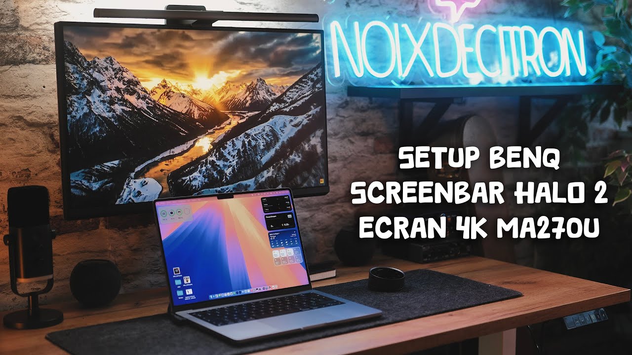 Un setup minimaliste avec l’écran 4K MA270U et la ScreenBar Halo 2 de BenQ - YouTube