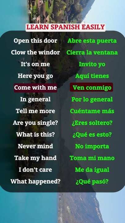 SPANISH VOCABULARY Intermediate/Learn the Most useful Spanish ...