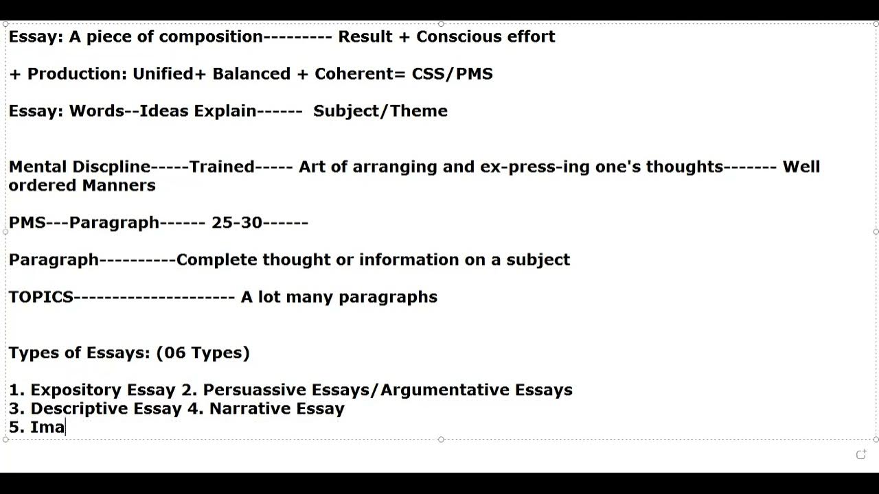 1. How to Write CSS/PMS Essay? | Types of Essay | How to Pass CSS/PMS ...
