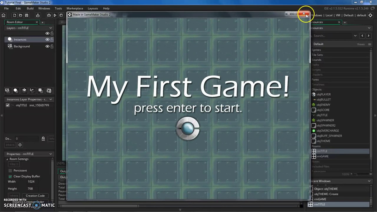 Video Game Tutorial Project Video - YouTube