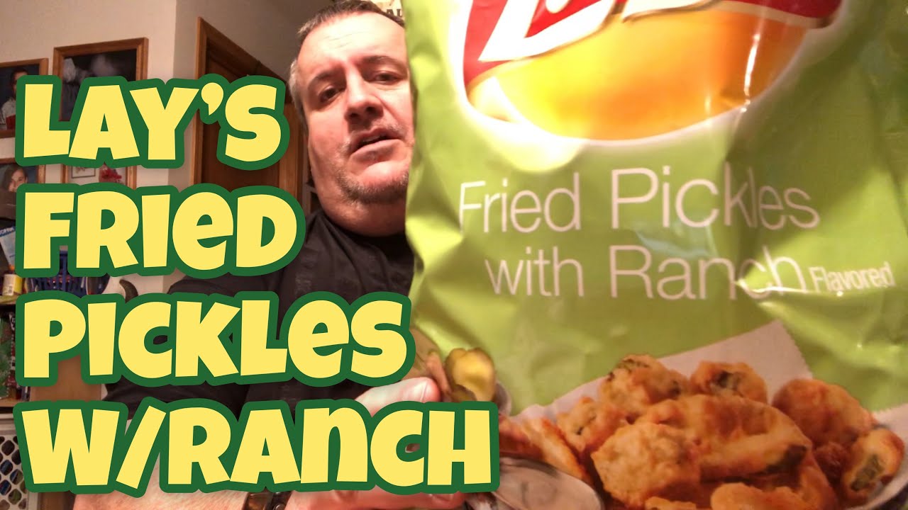 Lay’s Deep Fried Pickles with Ranch Food Review - YouTube