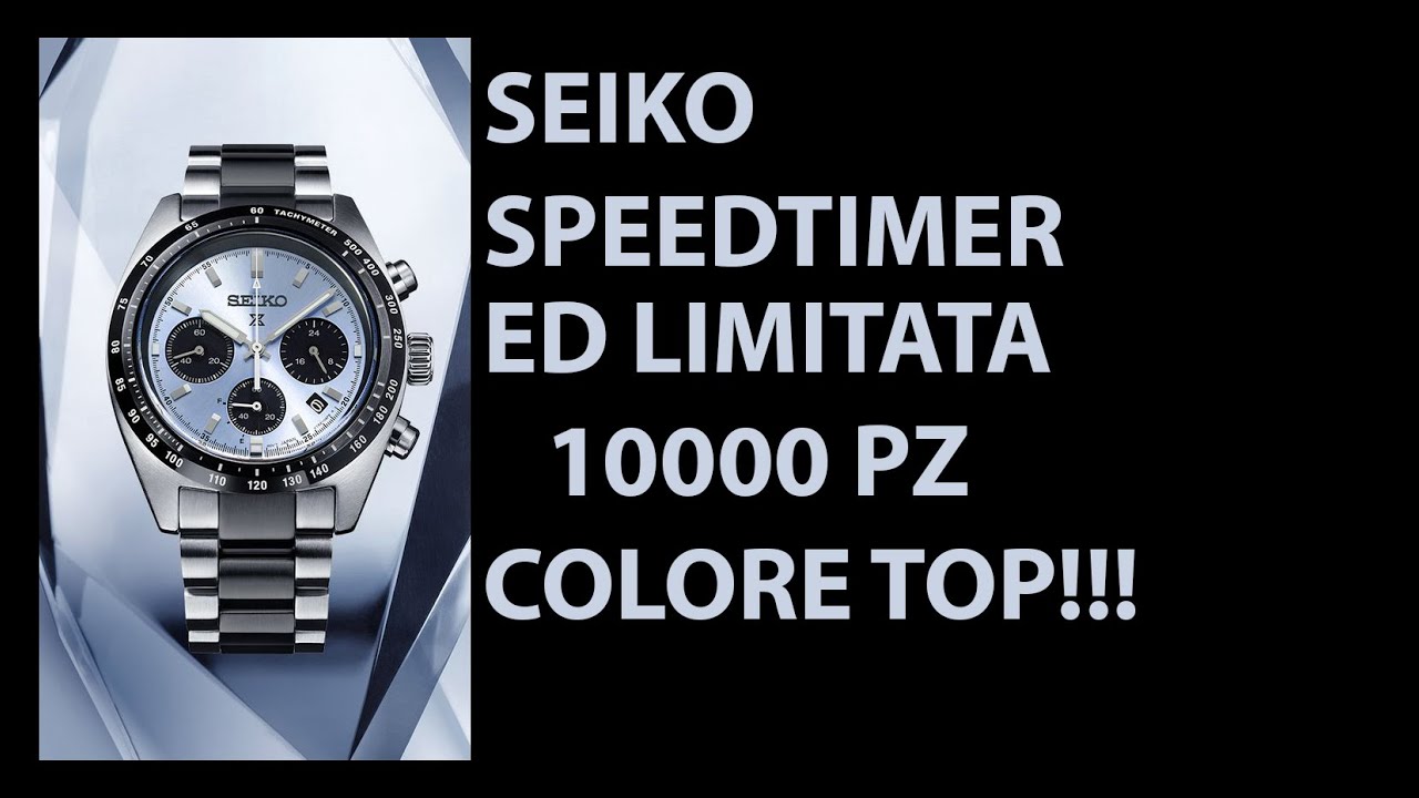SEIKO SOLAR SPEEDTIMER PLATINO 10000 Pz - YouTube