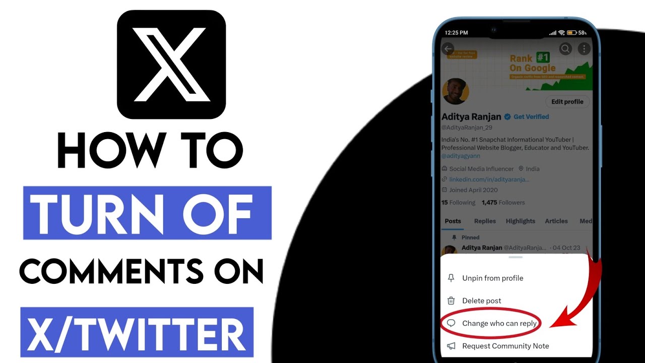 How to turn off Comments on X/Twitter (Android and iOS) - YouTube