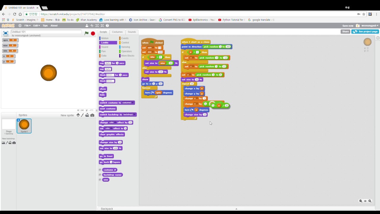 How To Make Knife Hit On Scratch Pt1game Using More Blocks Variables And Operators Youtube