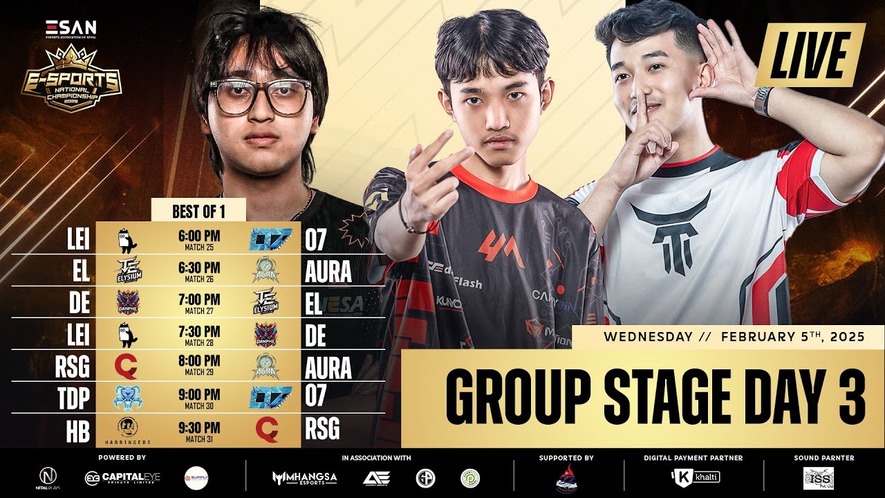 🔥 E-sports National Championship 2025 | MLBB Group Stage Day 4 | LIVE 🔥 ...