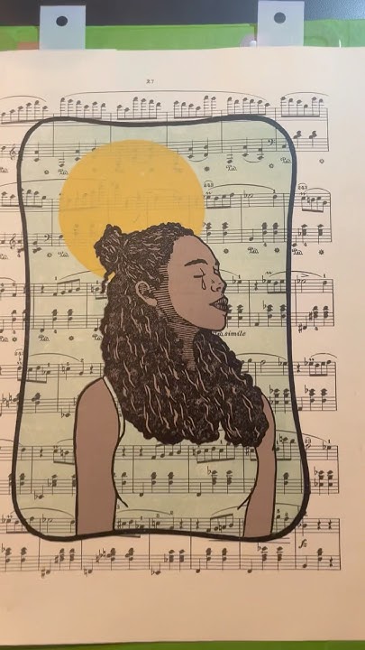 “let the music move you” is a 4-color reduction #linocut print # ...