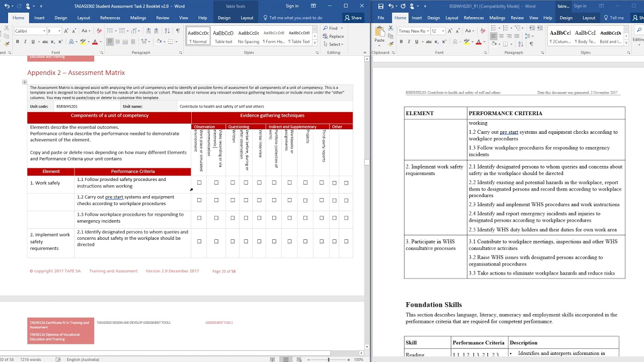 Complete an assessment matrix - YouTube