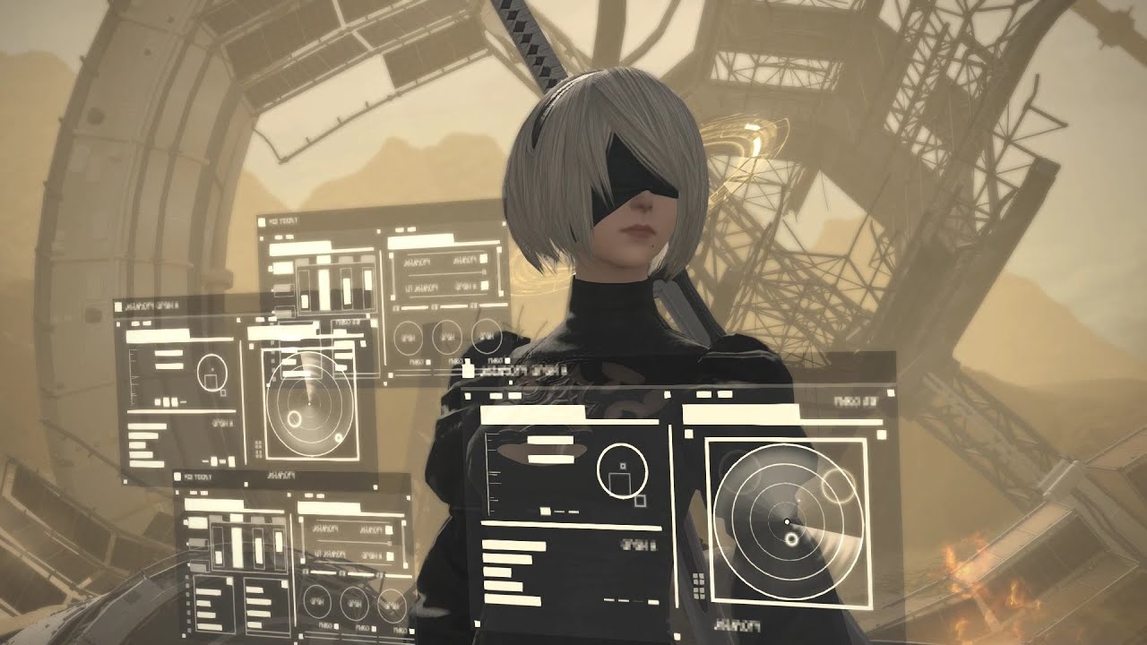 FFXIV - NieR Raid - The Puppets' Bunker - 2B!! - YouTube