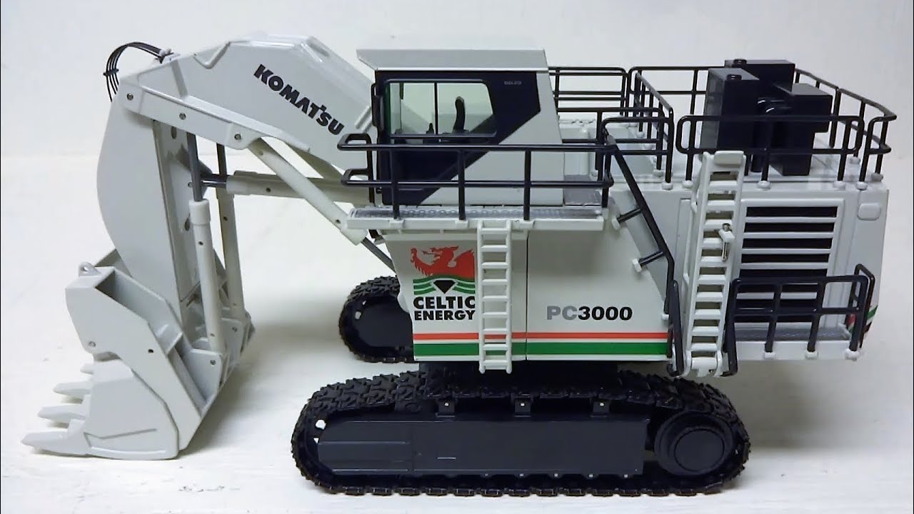 1:50 NZG Komatsu PC3000 Front Shovel Excavator Celtic Energy - YouTube