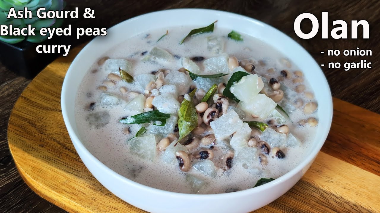 Kerala-style Olan recipe with Black-eyed Peas and Ash Gourd - YouTube