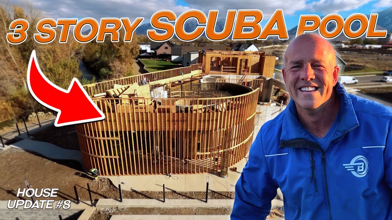 3 Story Scuba Pool | House Build #8 - YouTube