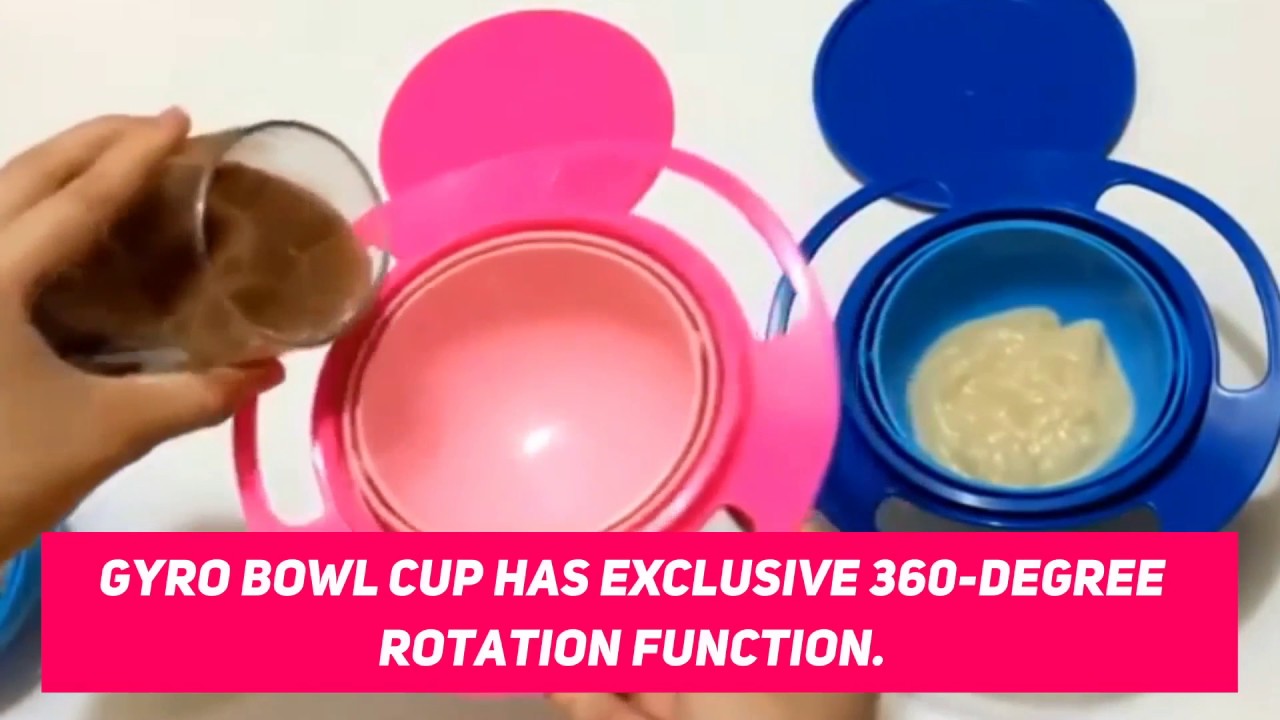 GYRO CUP Innovative bowl for feeding your baby - YouTube