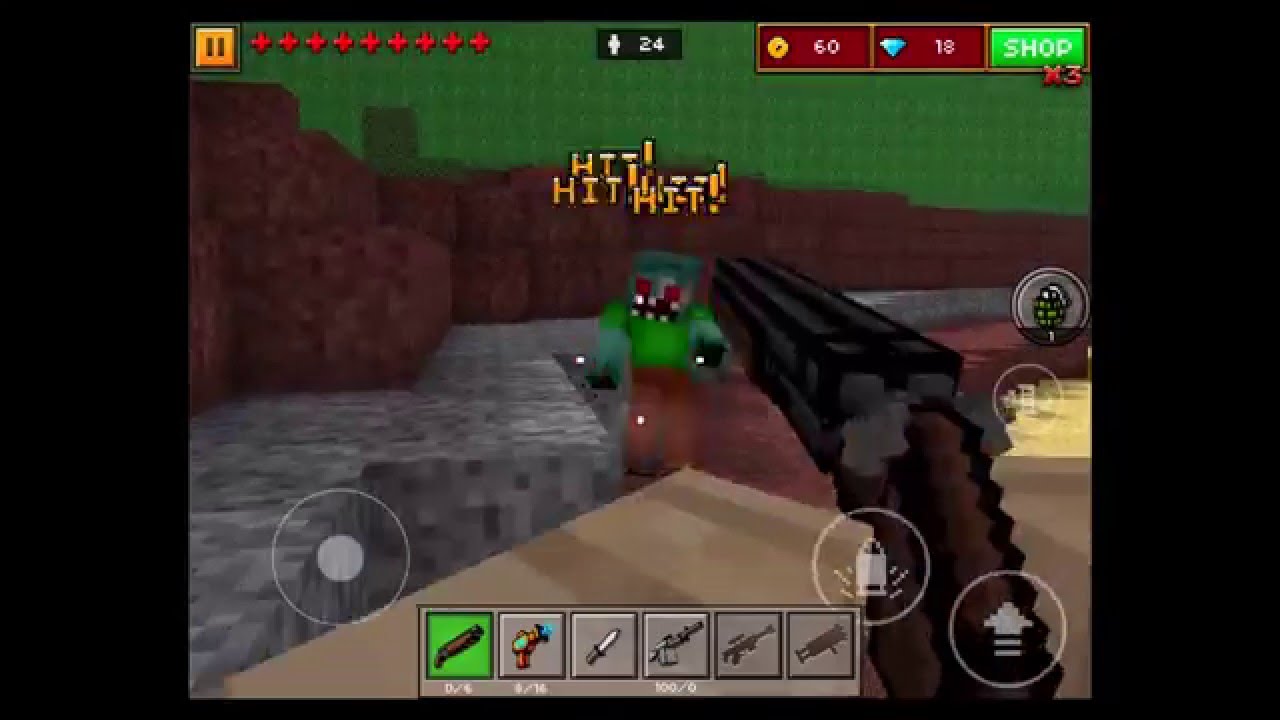 Pixel Gun 3D Campaign Village Mission 1 Block World - YouTube