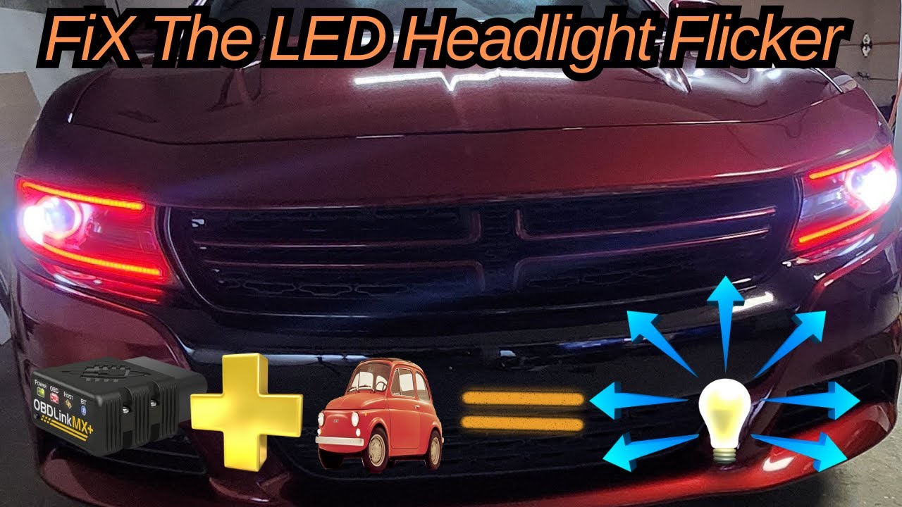 Fix The Annoying LED Headlight Flicker With A Dodge - YouTube