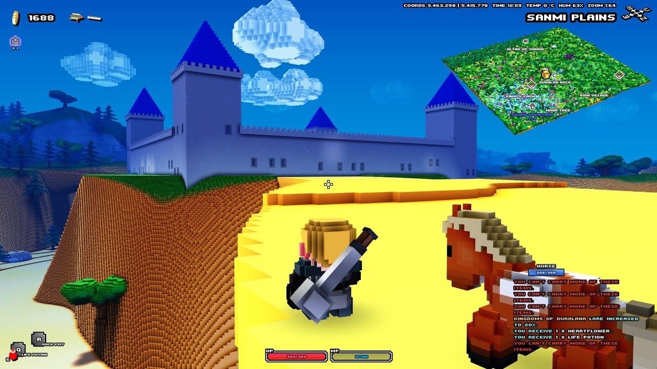 Cube World - Cool castle (not going in yet), exploration and more - 10 ...