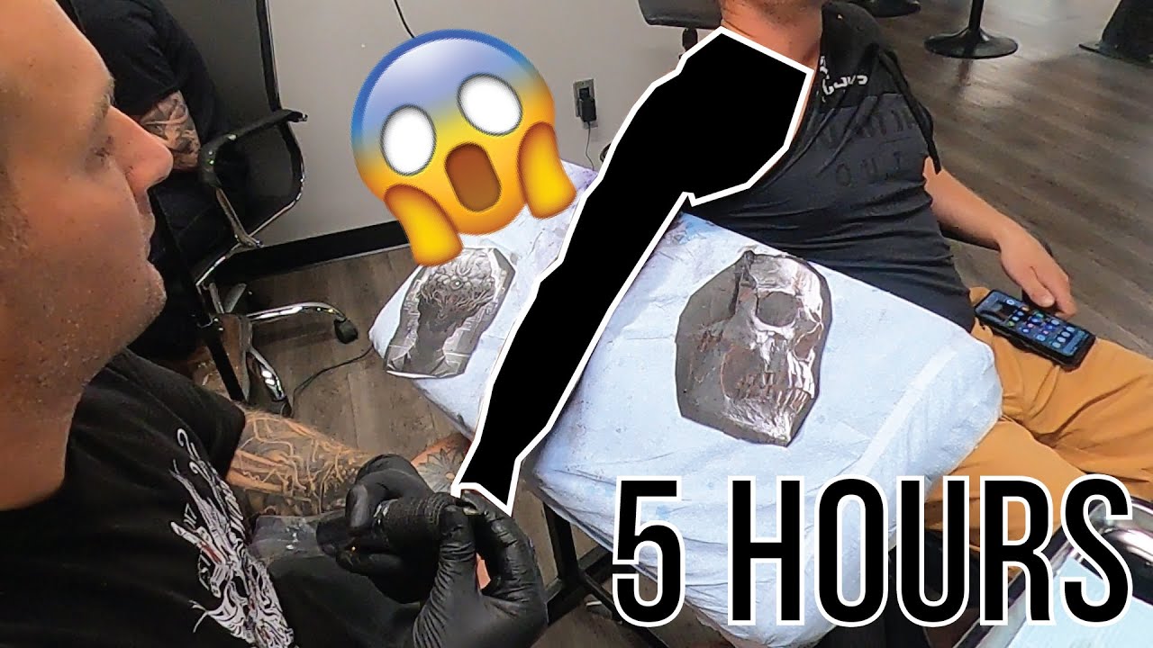 Incredible 5 HOUR sleeve TATTOO - YouTube