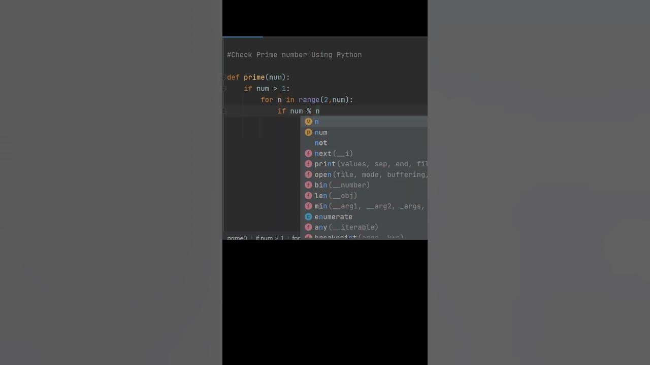 Python Program To Check A Number Is Prime Or Not 😍💥🔥 Netsetos Shorts Pythonprogramming Youtube