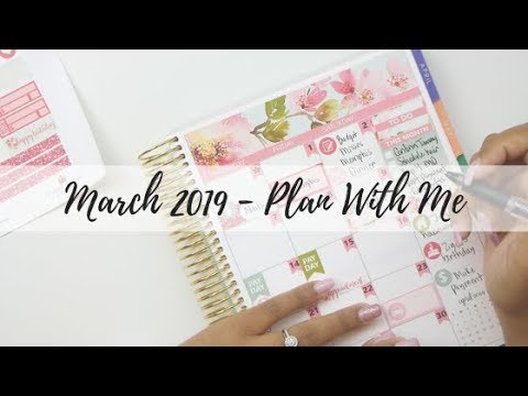 Plan With Me | March 2019 | My FIRST Time Using a Monthly Kit! # ...