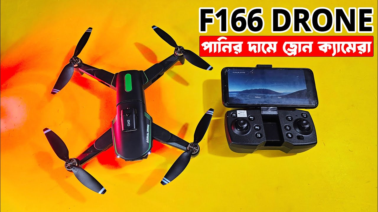 F166 Drone Camera Unboxing & Flight Test | 4K HD Footage | Long Range ...