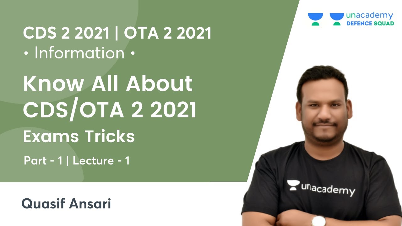 Know All About CDS/OTA 2 2021 | Target CDS/OTA 2 2021 | Quasif Ansari ...
