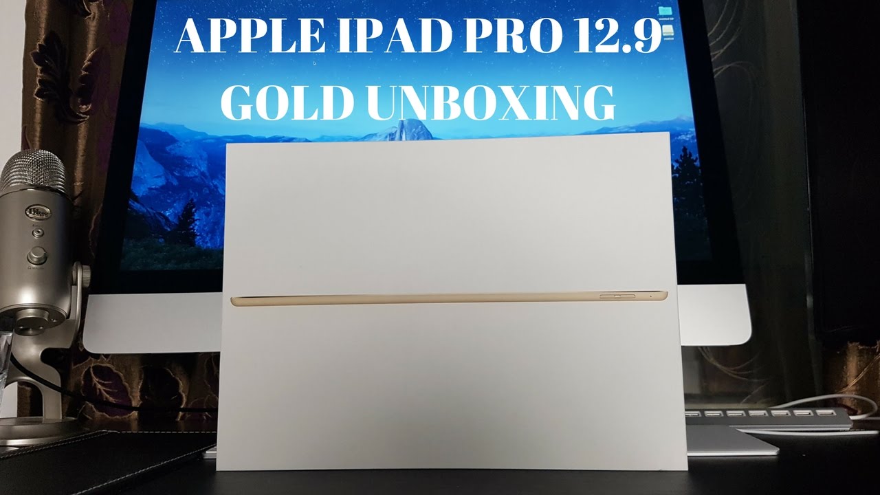 Apple IPad Pro 12.9 128gb Unboxing: ipad pro gold - YouTube