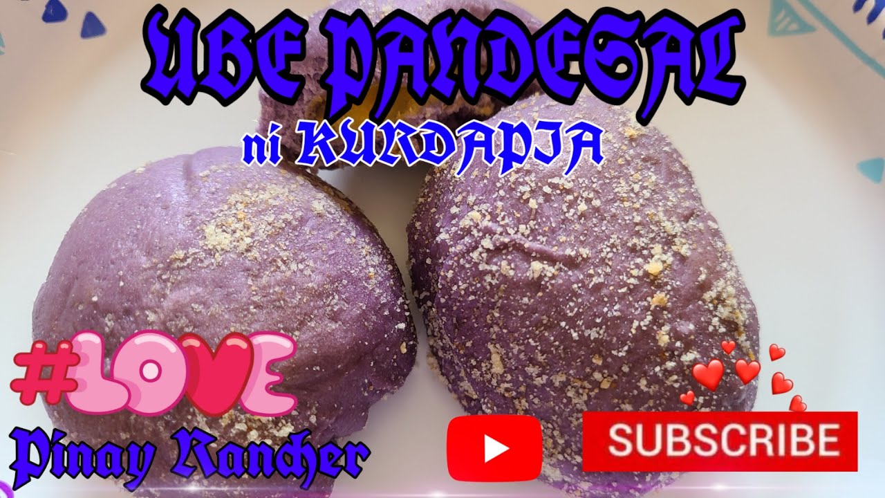 SPANISH BREAD WITH UBE . PANDESAL BREAD WITH UBE . FILIPINO BREAD BAKED ...