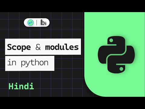 Scope and modules in python | Hindi python Tutorials | Miniature school ...