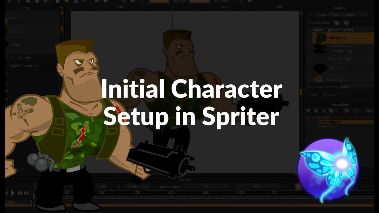Initial Character Setup with Spriter Essentials - YouTube