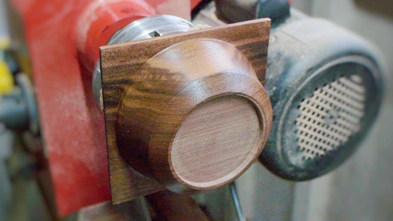 Woodturning - Square winged bowl - English walnut. - YouTube
