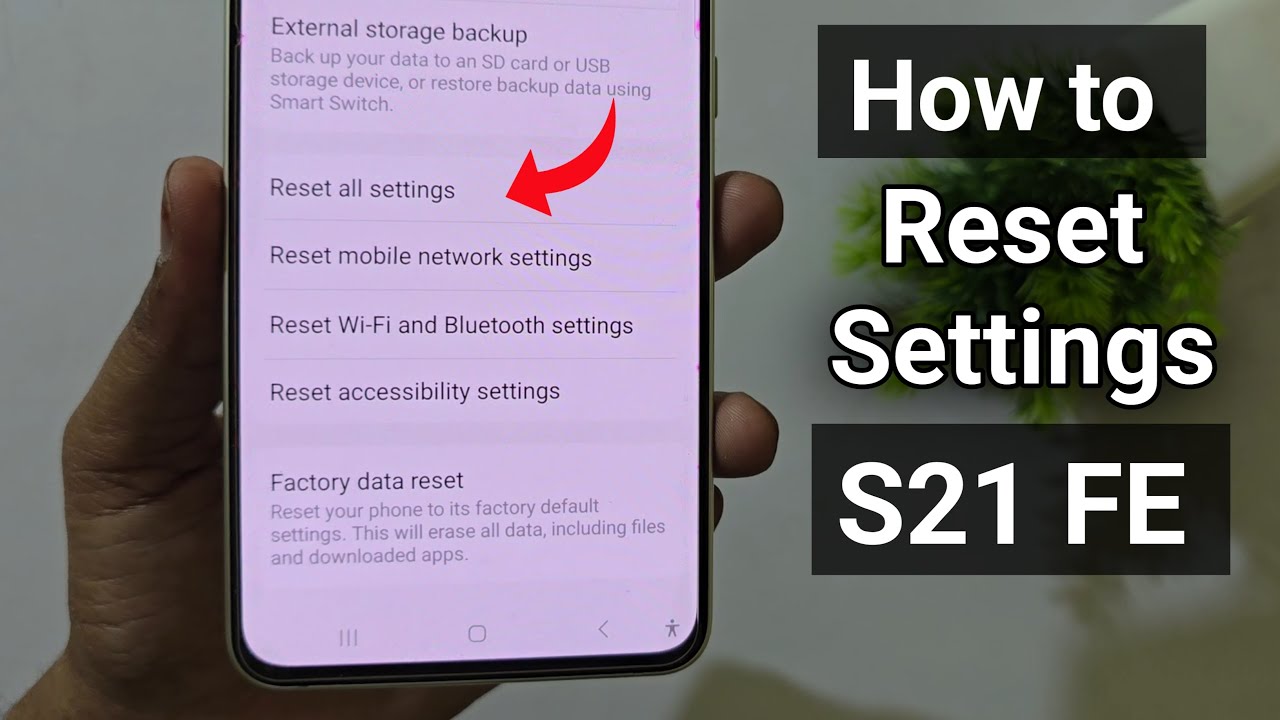 How to Reset Network Settings In Galaxy S21 Fe 5g | Reset All Settings ...