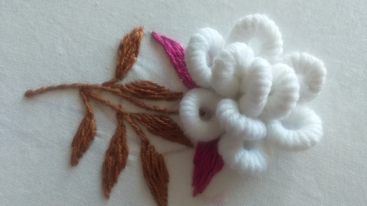 cutest 3d emborided flower/emboridry tutorial for bignners ...