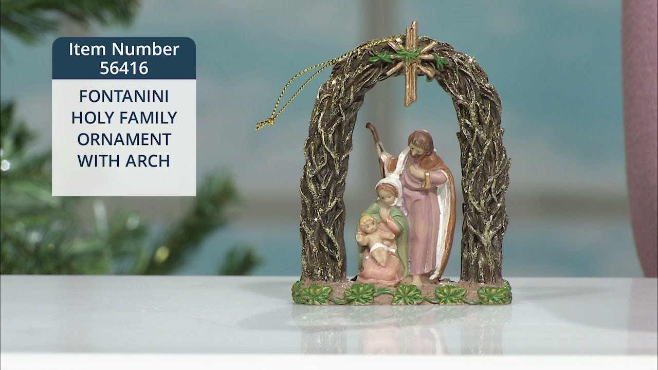 FONTANINI HOLY FAMILY ORNAMENT WITH ARCH_56416 - YouTube