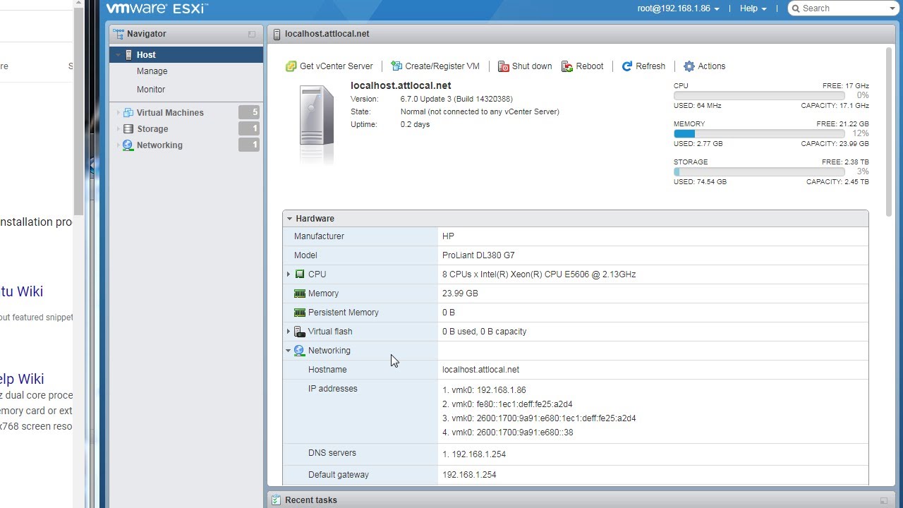 Admin With Me Live Labs Ep #2 ESXI Unbuntu 16 Server Webmin Install ...