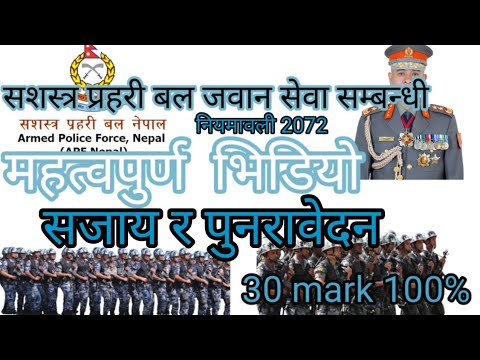 APF jawan ASI important question answer सशस्त्र प्रहरी जवान सजाय र ...