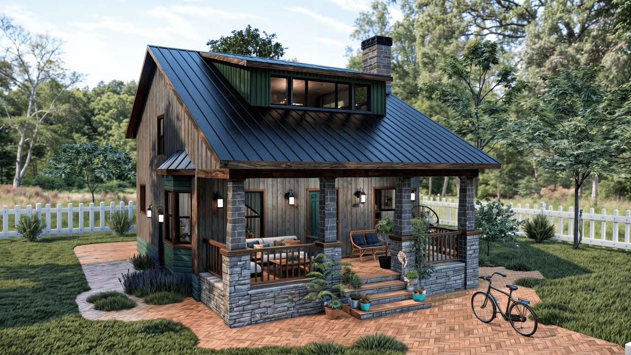 A 720 sqft Rustic Escape (67 m²) – Perfect 3-Bedroom House Tour! - YouTube