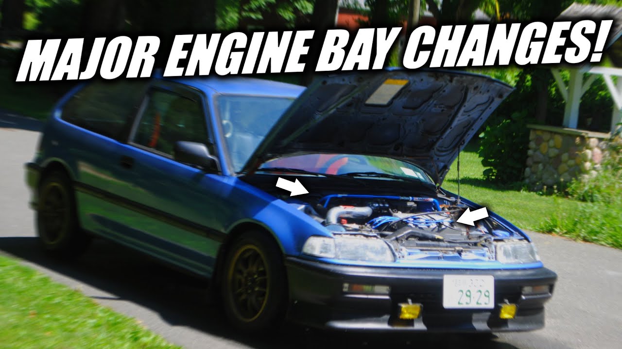 BIG ENGINE BAY CHANGES FOR THE EF CIVIC!! - YouTube