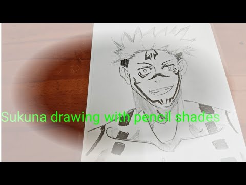 Sukuna drawing with pencil shade - YouTube