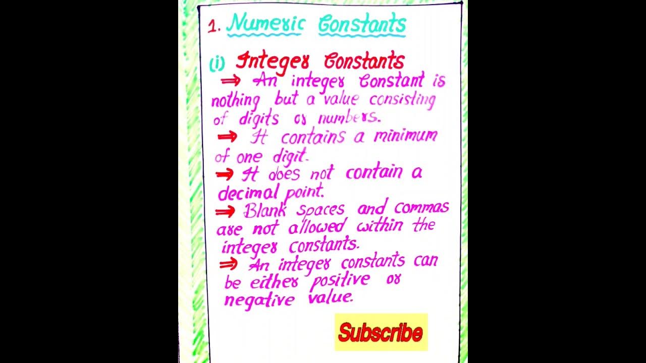 Constants In C Program Part 3 Laharivlogs C Notes Youtube