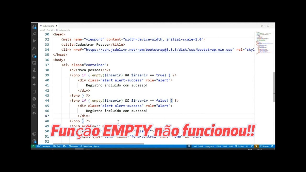 Função empty do PHP não funcionou. Entenda o porquê! - YouTube