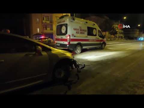 Gece yarısı korkutan kaza