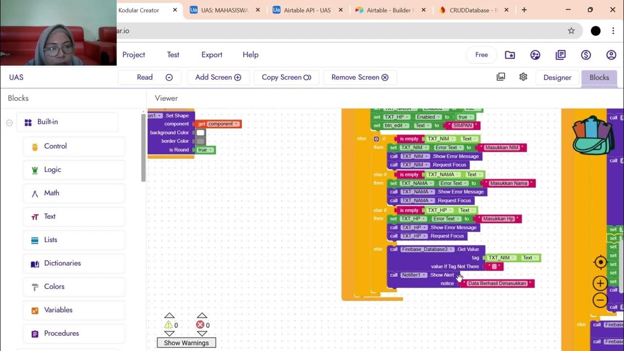 Membangun Sistem CRUD di Kodular dengan Airtable & Firebase Database - YouTube