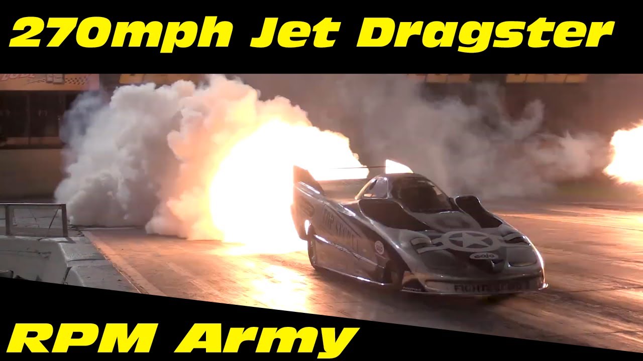 Eastern Raider Jet Dragster at Night of Thunder - YouTube