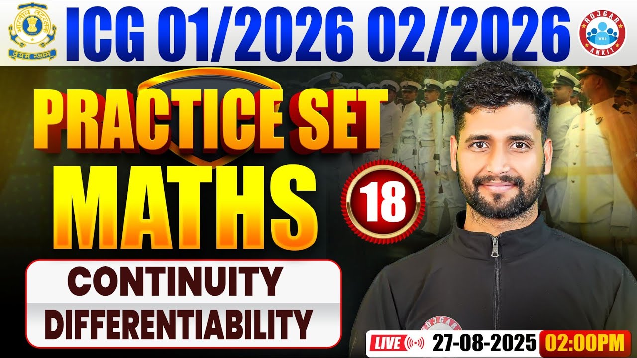 ICG GD Maths Practice Set | Maths Practice Set #18 | continuity and differentiability | Coast ...