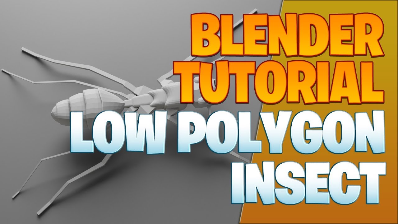 Low polygon insect Blender Tutorial - YouTube